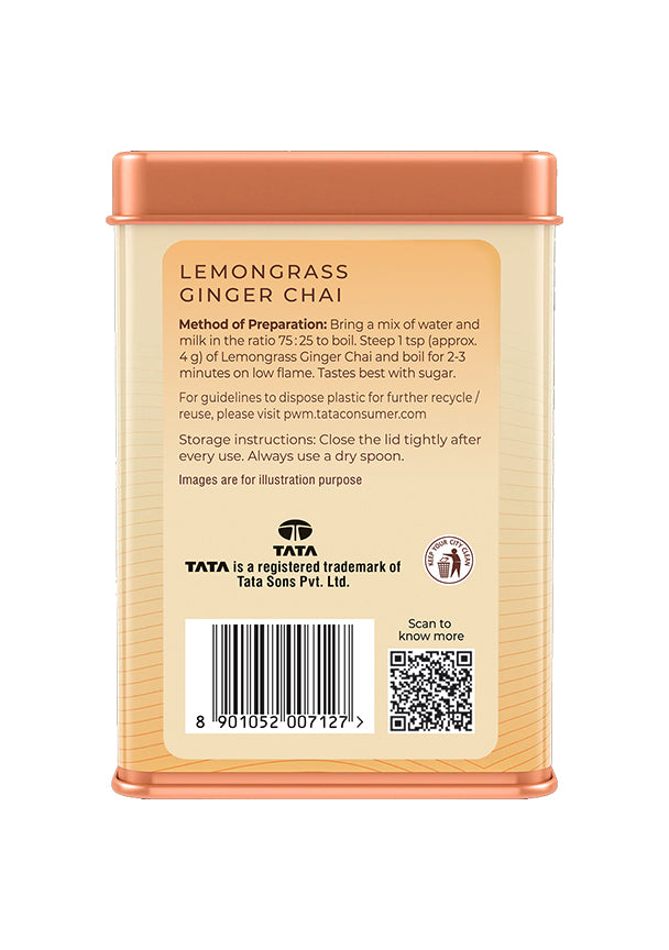 Buy Lemongrass Ginger Chai Black Tea Online | 1868 by Tata Tea
